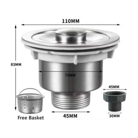 Stainless Steel Kitchen Sink Waste | Sanimax