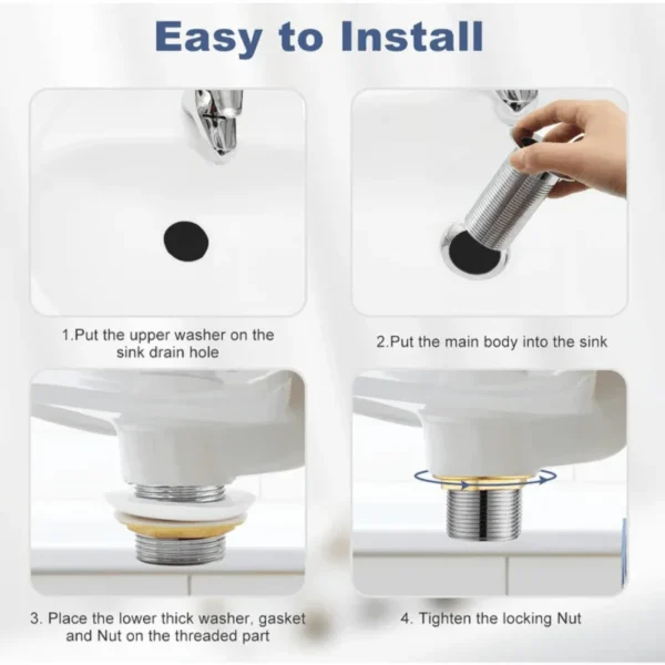 Stainless Steel Basin Pop Up Drain Waste | Sanimax