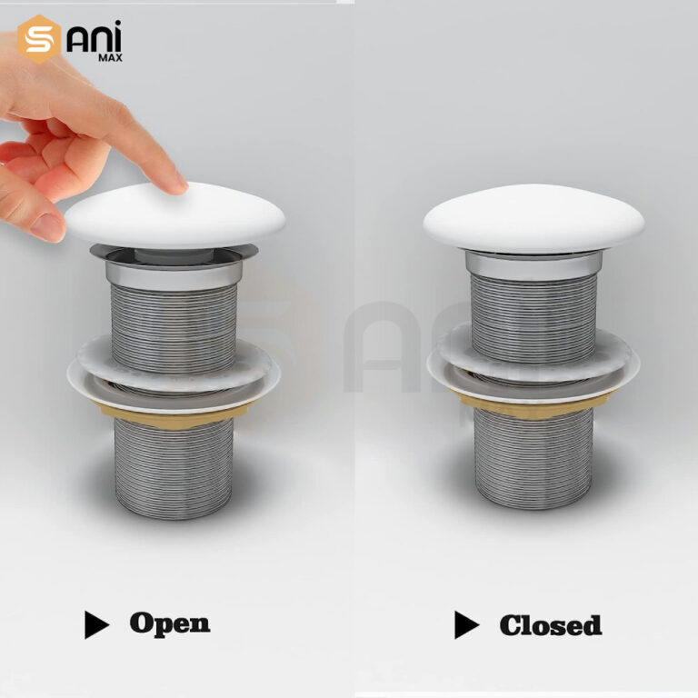 Modern Stainless Steel Sink Waste with Ceramic Top | Sanimax