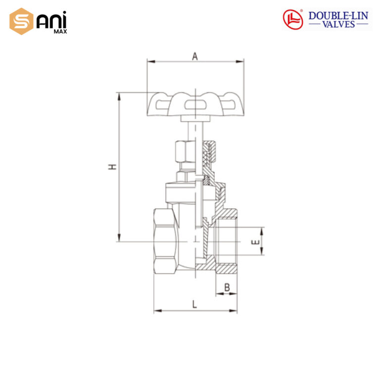 Double Lin LL-4030 Brass Gate Valve | Heavy-Duty Plumbing & Water ...